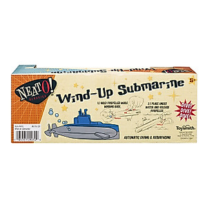 Toysmith NeatO! Classic Toys Wind Up Diving Submarine