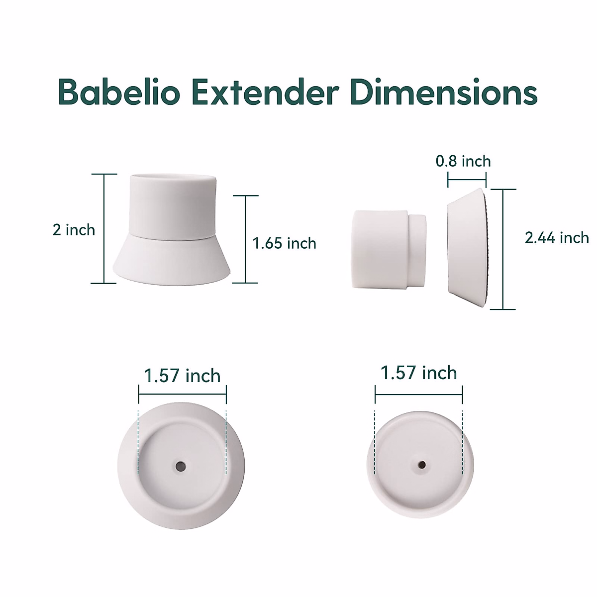 Babelio Baby Gate Extender Wall Protector, Extends 1-3.3 inches Pet & Dog Safety Gates, 4 Pack Pressure Mounted Gates Extension Kit, Work on Doorways, Stairs and Hallways (White)