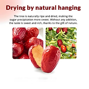 APEACHGIRL Red Dates, All Natural Dried Red Jujube, Snack, Dried Fruits, Tea, Healthy Dried Fruit, Non-GMO Grown Jujube | Net weight 10.58oz | Resealable Bag