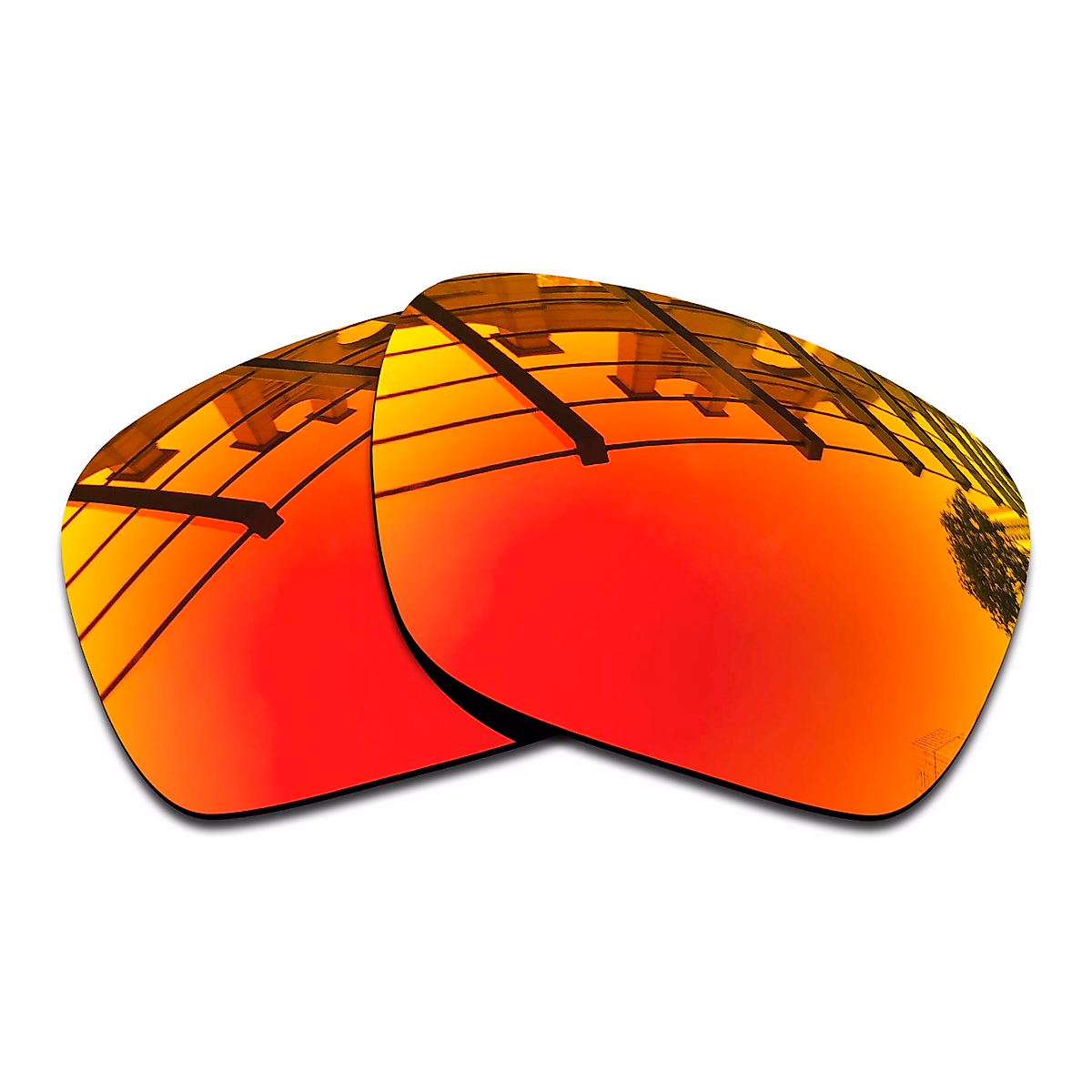 SEEABLE Premium Polarized Mirror Replacement Lenses for Oakley Scalpel OO9095 Sunglasses - Jade Mirror+Fire Orange Mirror
