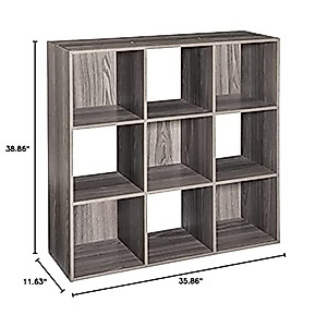 ClosetMaid 4167 Cubeicals Organizer, 9-Cube, Natural Gray