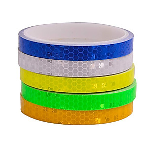 Brightplus Reflective Tape White 0.5" X10'-Waterproof Self-Adhesive Trailer Reflector Tape-Reflective Tape for Trucks,Trailers,Cars.Warning Caution Conspicuity Tape
