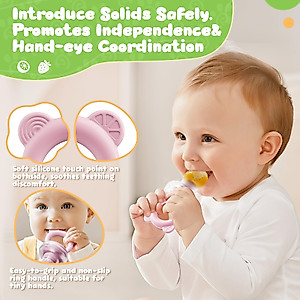 BEAR Baby Food Maker & Baby Fruit Food Feeder & Mini Freezer Nibble Tray & Baby Food Pouches Combo