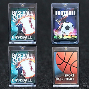 WINTRA 5 Count 35pt Magnetic Card Holder Cases, Magnet Closure Card Protectors for Standard Trading Cards and Regular Sports Cards