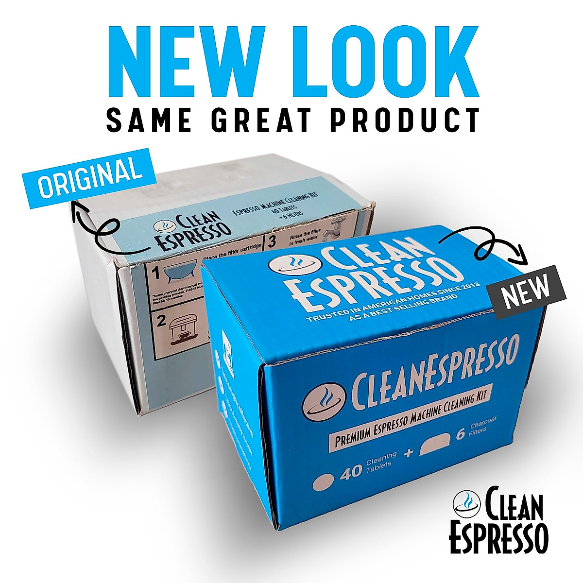 CleanEspresso Espresso Machine Cleaning Tablets and Filters For Breville Espresso Machines (40 Tablets + 6 Filters) - 2 Gram Cleaning Tablets & Replacement Water Filter - Espresso Cleaner Accessories