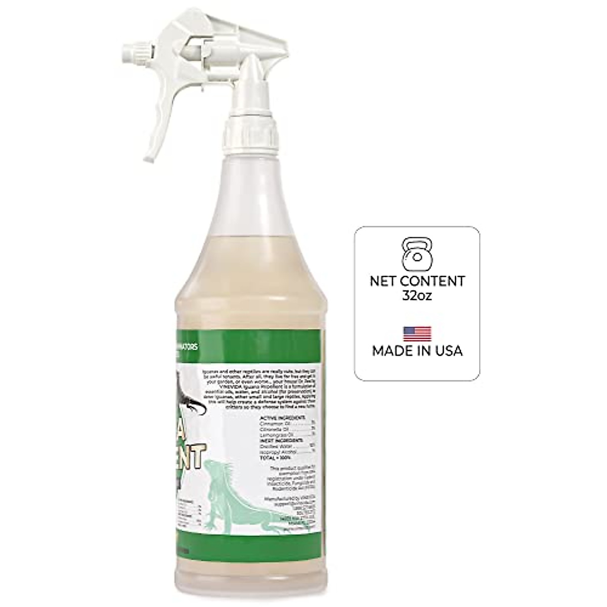 Vinevida Iguana Repellent for Outdoors Indoors (32 fl oz) Natural Instant Action Spray, Pleasant Scent, Safe for Kids and Pets
