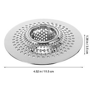 Angoily 1pc Sewer Filter Tub Drain Stopper Bath Tub Plug Hair Strainer Kitchen Drain Strainer Hair Snare Drain Screen Cover Tub Drain Strainer Hair Food Filter Cover Stainless Steel Sink
