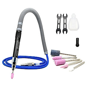 SHININGEYES 1/8" Micro Air Grinder, Pneumatic Micro Air Pencil Die Grinder Polishing Tool Kit for Polishing, Grinding, Drilling