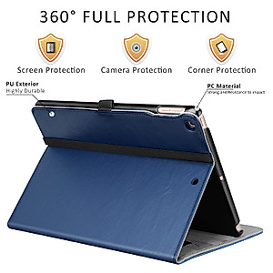 ZtotopCases for iPad Air 3rd Generation 2019/iPad Pro 10.5 Inch 2017, Premium PU Leather Business Folding Stand Folio Cover with Auto Wake/Sleep, Multiple Viewing Angles for iPad Air 3 Gen, Navy Blue