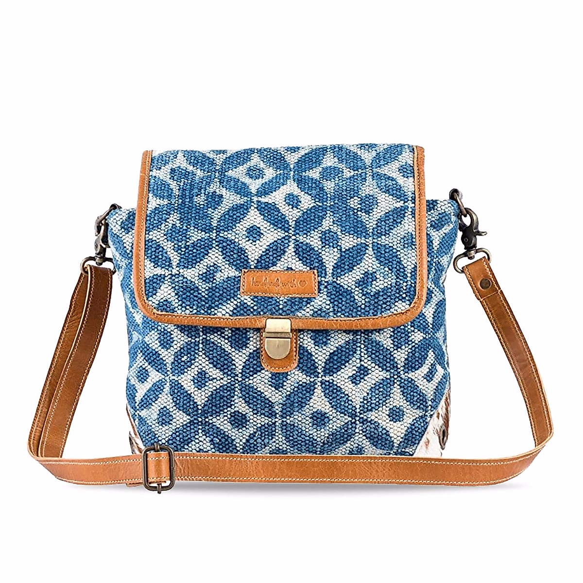 SIXTEASE Womens Shoulder Bag Vintage Style Shoulder Bags for Women - Made with Genuine Leather, Upcycled Canvas, or Hair On - Handmade, Adjustable Strap, Brass and Zinc Hardware - Legacie