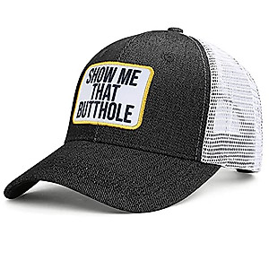 Show Me The Butthole Trucker Hat for Men Women Black Funny Hat Pride Lesbian Gay Baseball Cap