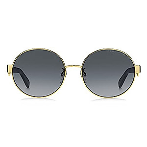 Marc Jacobs Women's Marc 497/G/S Oval Sunglasses, Gold/Gray Shaded, 56mm, 17mm