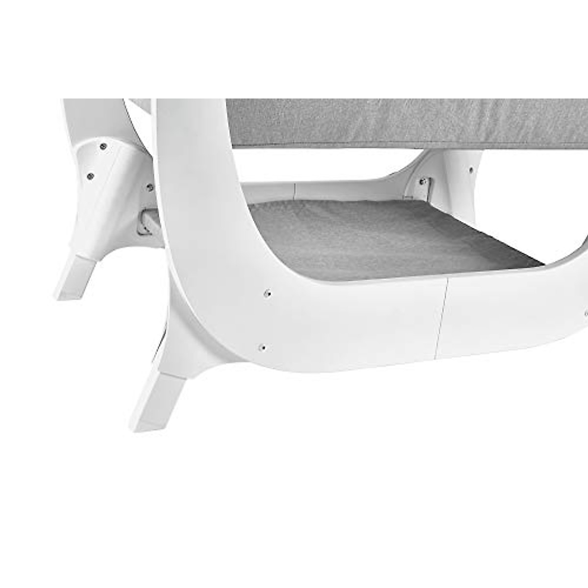 Beaba by Shnuggle Air Bedside Sleeper, Bedside Bassinet, and Infant Crib with Breathable Mesh Sides and Zip Down Side, 7 Different Height Adjustments, Grey