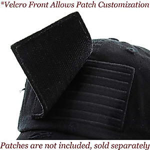 KBVT-209 BLK Tactical Operator with USA Flag Patch US Army Military Baseball Cap Adjustable