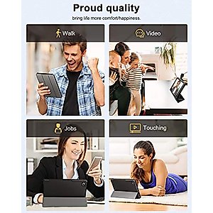 INFILAND Metrobyt-Mobile Alcatel Joy Tab 2 Case, Tri-Fold Soft Frame Cover Case Compatible with Metrobyt-Mobile Alcatel Joy Tab 2 8-inch 2020 Release Model 9032Z Tablet Only, Black