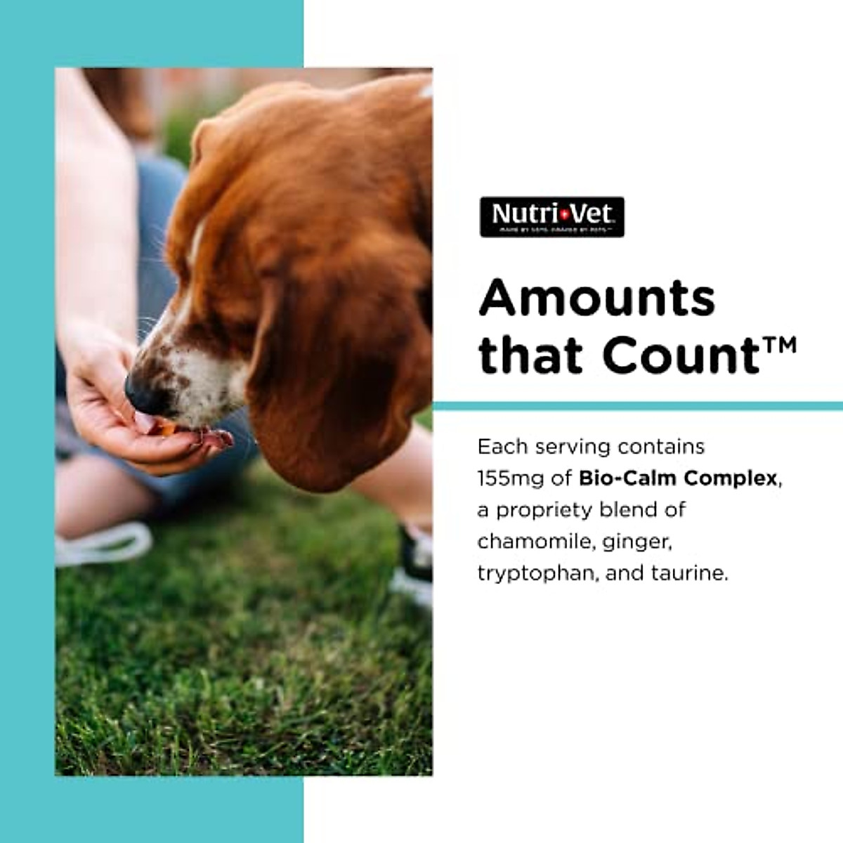 Nutri-Vet Pet-Ease Soft Chews for Dogs - Vet Formulated with Chamomile and Tryptophan to Soothe and Calm Dogs - Approximately 65 Soft Chews