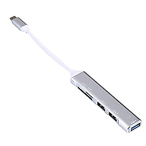 Convenient and Practical 5 in 1 USB-C/Type-C 3.1 to SD/TF Card Slot + 3 USB 3.0 Ports Multifunctional Docking Station HUB