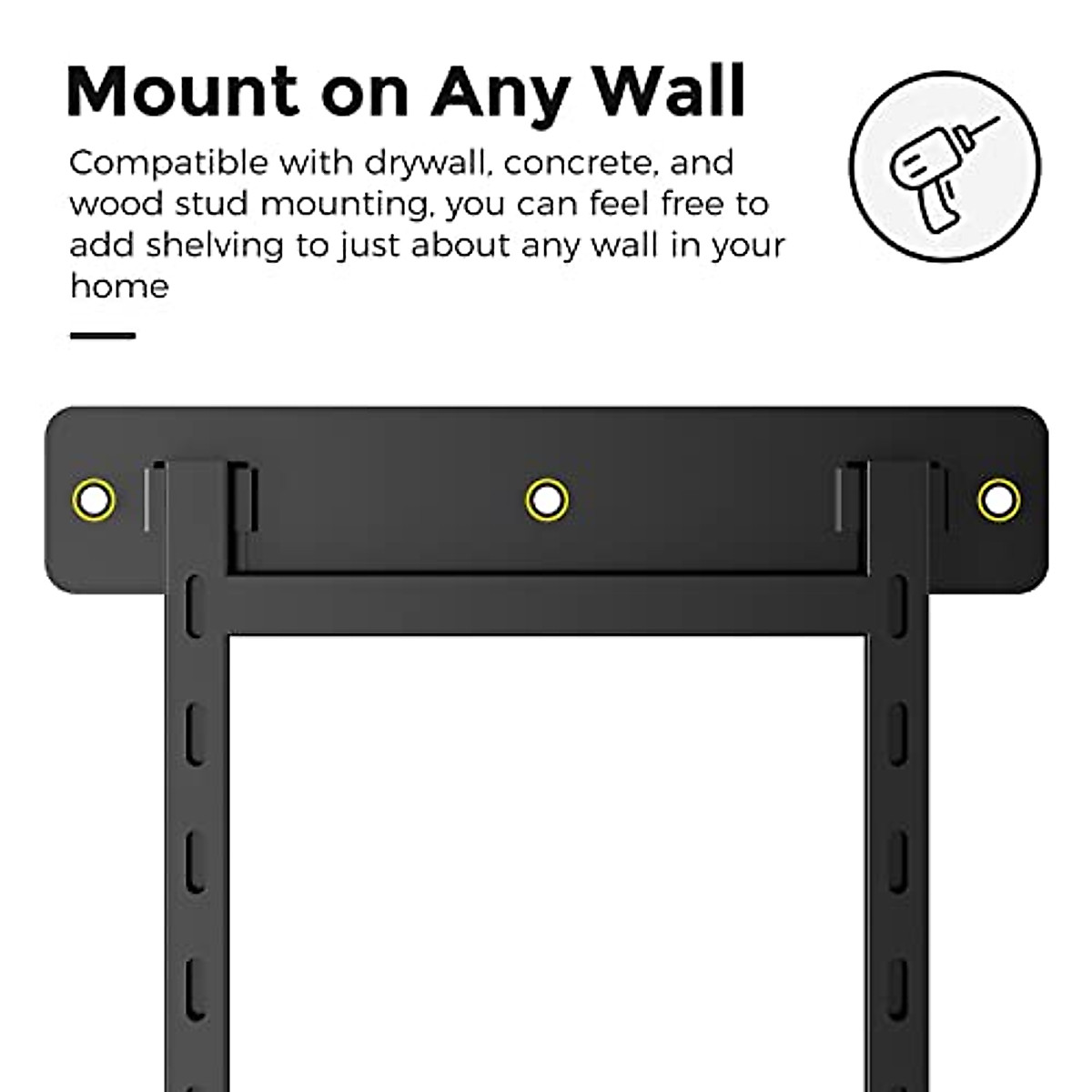 ODesign 5 Tiers Shower Caddy Organizer Bathroom kitchen Shelves Storage Basket Wall Mounted - Black