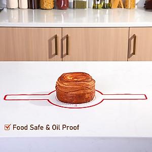 Rtteri 4 Pcs Silicone Bread Sling Baking Mat for Dutch Oven Sourdough Bread Baking Supplies 8.3 Inch Dutch Oven Liners Nonstick Reusable Heat Resistant Bread Pad with Long Handle and Pastry Brush