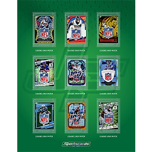 2022 Sportscards Jersey Fusion Football Edition Hobby Box - 1 Original Trading Card with an Authentic Player Worn Swatch or Patch