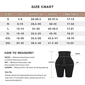 KEEPTO High Waisted Compression Shorts for Women with Waist Trainer Plus Size Shapewear Shorts Lower Belly Fat