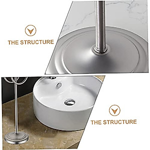 Cabilock 1pc Rings Silver Store Hand Rack Stand Bathroom Fingertip Movable Color Ring Holder Towel Floor-Standing Countertops Kitchen Desktop Accessory Decorative Towels Organizer Vanity