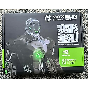 maxsun GEFORCE GT 1030 2GB GDDR5 Video Graphics Card GPU Mini ITX Design, New Architecture & Fast Performance Than 2GD4, HDMI, DVI-D, Single Fan Cooling System