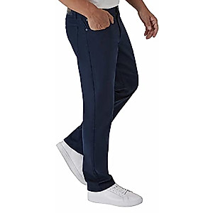 IZOD Mens Mid-Weight Comfort Stretch Knit Denim 5 Pocket Pant (as1, Waist_Inseam, Numeric_36, Numeric_30, Blue)