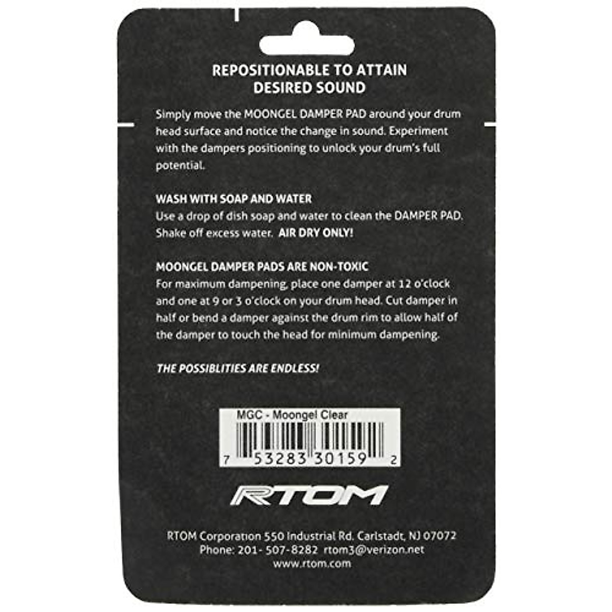 RTOM MoonGel Damper Pads, Clear (MGC)