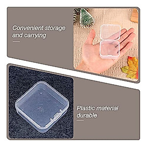 LSTCPGLAI 12 Pcs Beads Storage Container Clear Plastic Box Case with Flip-Up Lid Pills Storage Box for Collecting Small Items, Jewelry (2.2 x 2.2 x 0.83 Inch),Plastic Mini Storage Containers Box.