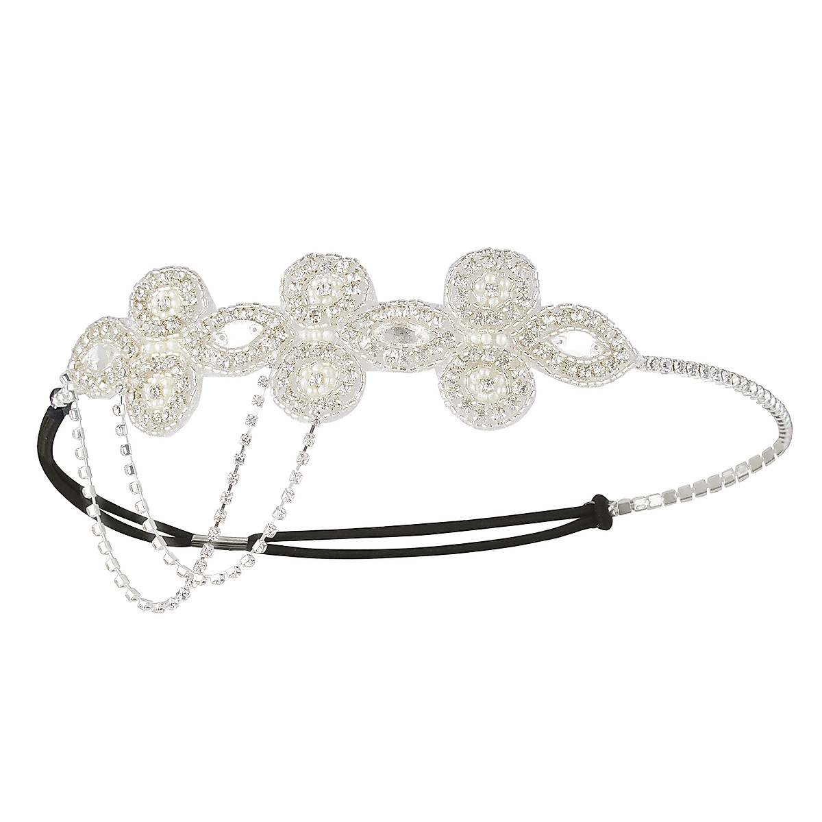 BABEYOND 1920s Flapper Headband Crystal Great Gatsby Headpiece Roaring 20s Flapper Gatsby Hair Accessories