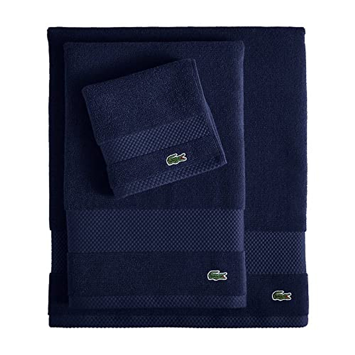 Lacoste Heritage Supima Cotton Bath Sheet, Navy, 35" x 70"