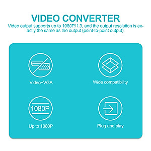 Milisten 7pcs vga cable pro tec digital-to-analog signal converters P video conversion High-definition video adapter High- definition Cable Adapter Video Cable VGA Adapter Cable 1080p