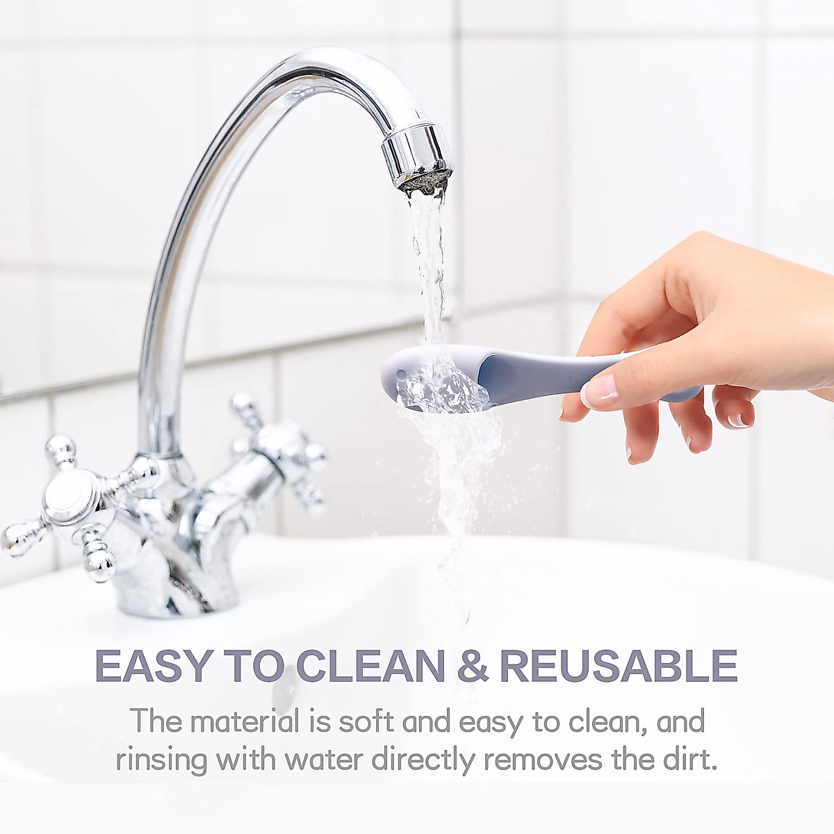 CONSIO 4Pcs Dog Finger Toothbrush, Use Food Grade Silicone,Easy Teeth Cleaning, Dental Care for Puppies, Cats and Small Pets