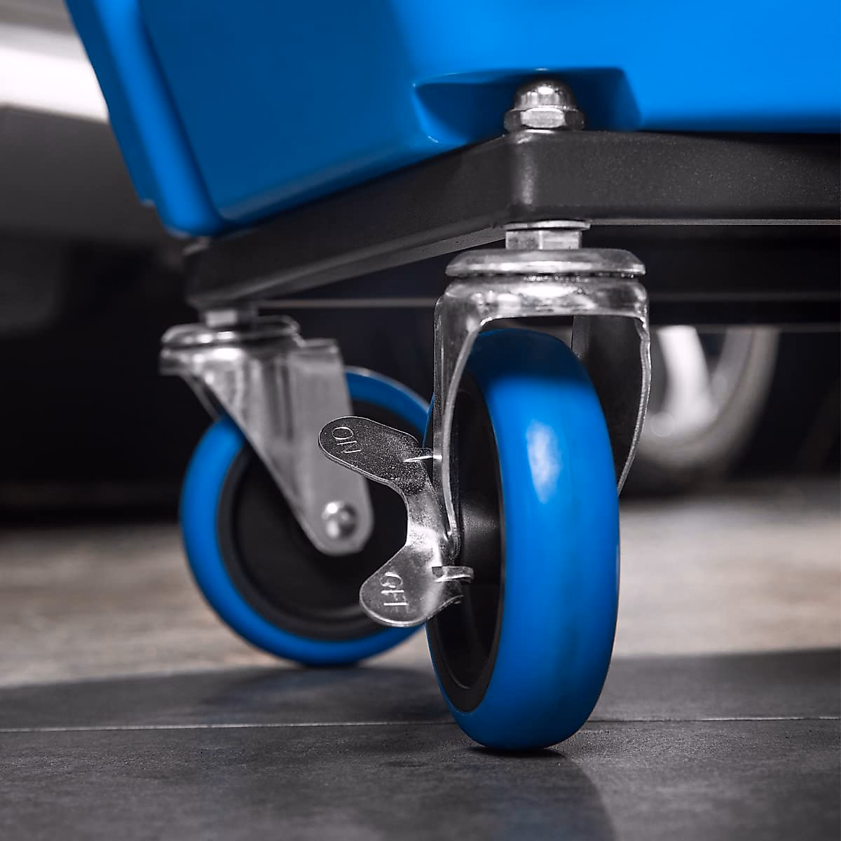 SGCB Automotive Mobile Rolling Mechanics Stool - Heavy Duty Roller Creeper Seat Soft Rubber Cushion Brake Wheels Storage Drawers Tray Roller Seat for Home DIY Garage Car Detail, 330lb Load Bear