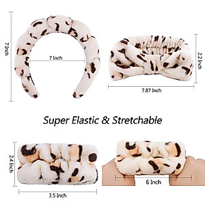 VELSCRUN Hairband Set, 6 Pack Spa Headband with Bow, Makeup Headband, Face Wash Headband, Skincare Headbands, Microfiber Hair Band for Women, Ideal Gifts