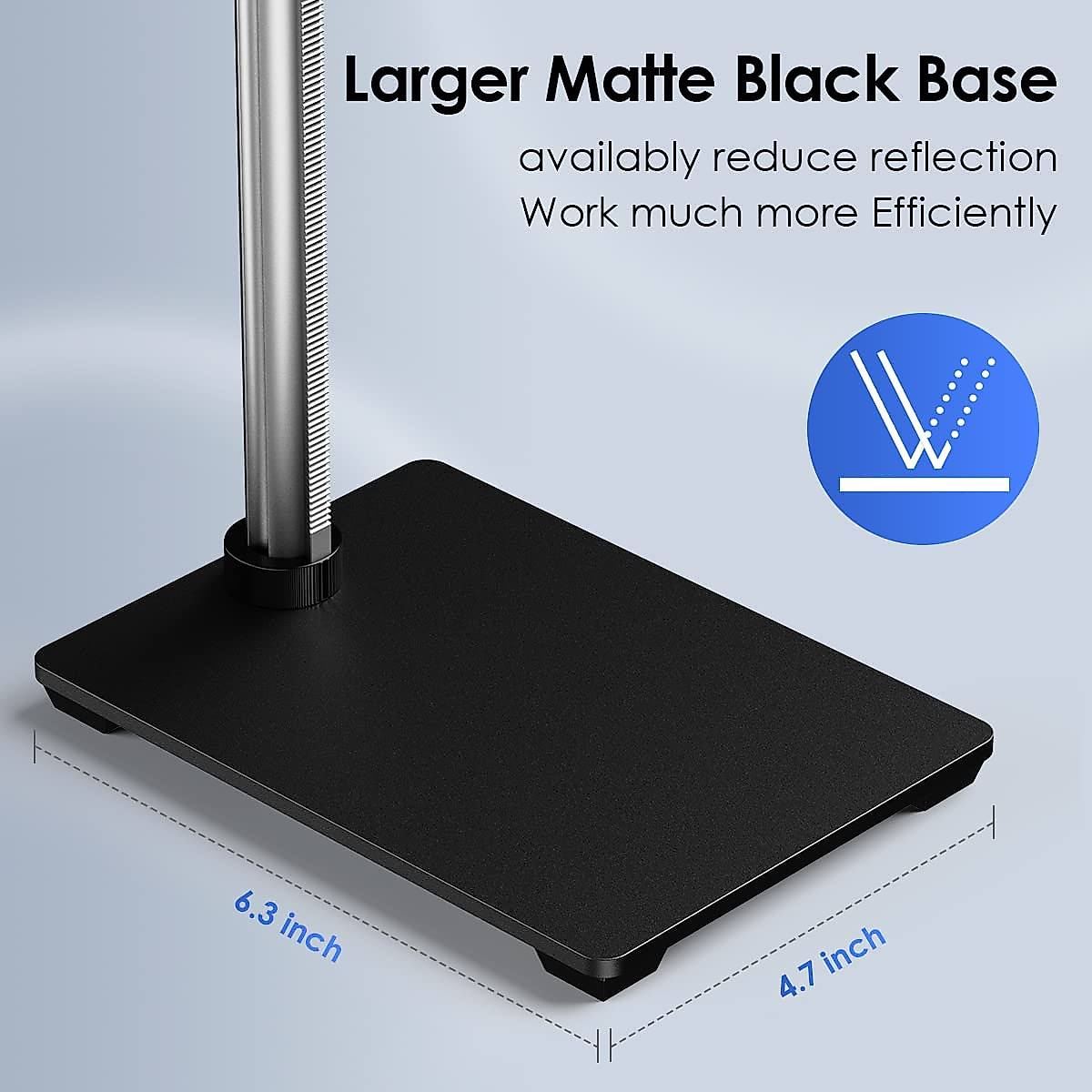 TOMLOV USB Microscope Stand BS01,10 inch Adjustable Microscope Stand Base, Professional Holder Desktop Support Bracket for LCD Digital Microscope, Max 1.38" in Diameter