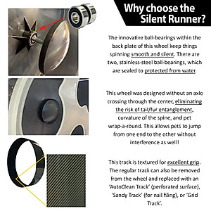 Silent Runner Glow Wheel - 12" Regular - Silent, Fast, Durable Exercise Wheel - Sugar Gliders, Hamsters, Female Rats, Mice & Small Pets