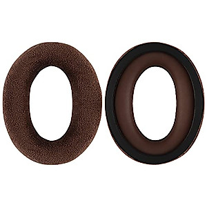 Geekria Comfort Velour Replacement Ear Pads for Sennheiser HD598, HD598SE, HD598CS, HD595, HD599, HD599 SE Headphones Ear Cushions, Headset Earpads, Ear Cups Repair Parts (Brown)