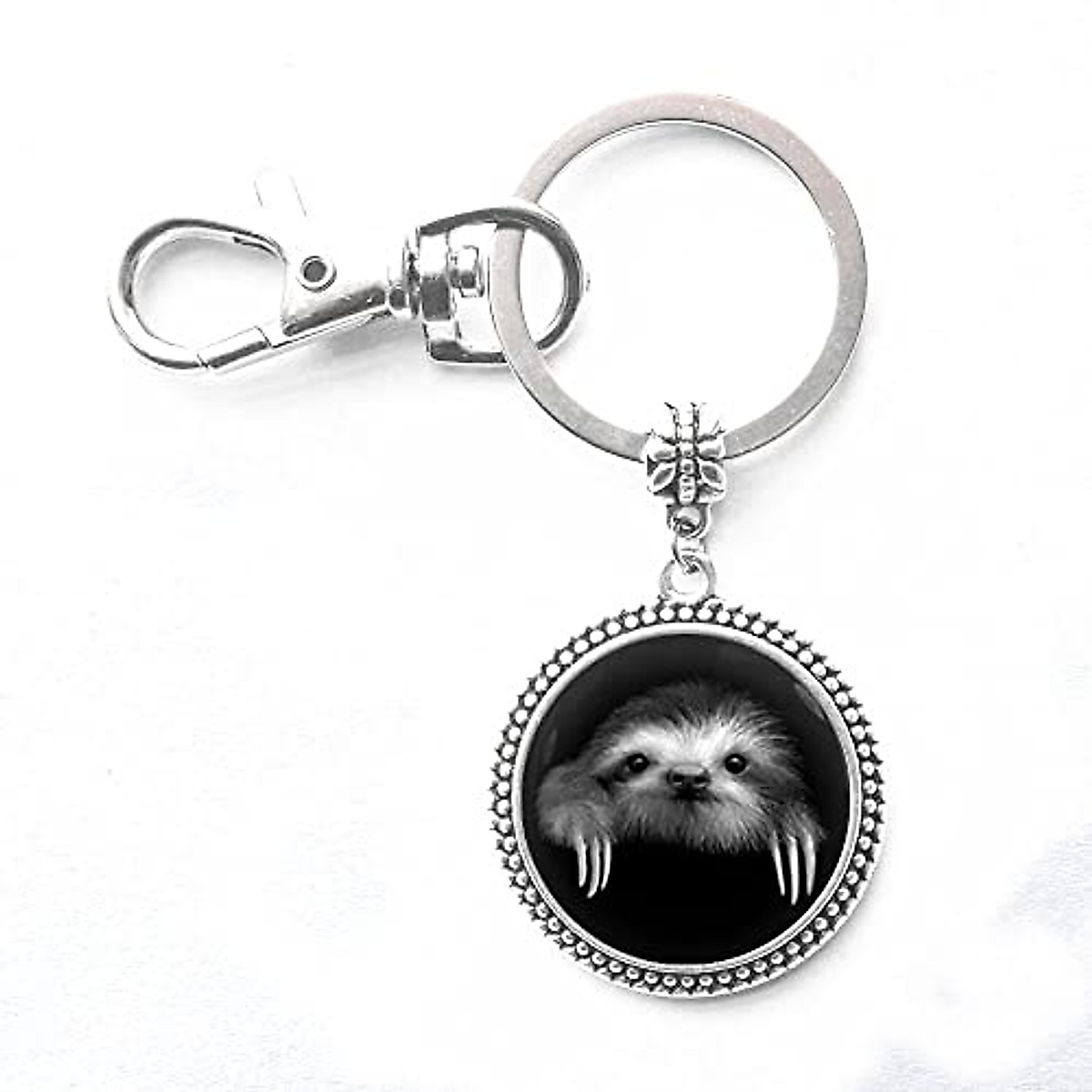 Sloth Keychain Sloth Key Ring Sloth Charm Sloth Gift Stocking Stuffer Christmas Gift Birthday GiftJV273