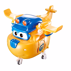 Super Wings - 5" Transforming Construction Donnie Airplane Toys Vehicle Action Figure | Plane to Robot | Flying Airplane Toys Birthday Gifts for 3 4 5 Year Old Boys and Girls | Airplane Toys for Kids