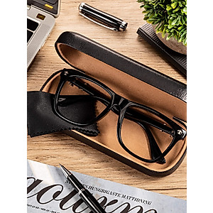 Frienda 3 Pieces Black Hard Shell Glasses Case Portable Hard Eyeglasses Case Pocket Size Sunglasses Case for Men Women Student