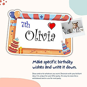 Provyl Happy Birthday Yard Sign with Stakes | 17 Pieces: 13 Big Letters 2 Decorations and 2 Personalized Custom Boards | Premium Quality Waterproof Material for Outdoor