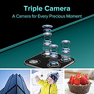 Ulefone Unlocked Cell Phone, Note 7 Unlocked Smartphone, 6.1" Waterdrop Screen, Triple Camera, 3 Card Slots, 3500mAh, 16GB Storage, Dual SIM, 3G Unlocked Android Phones, Face Unlock, GPS, Black