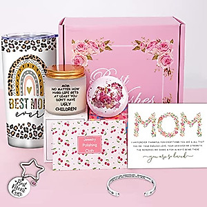 Gifts for Mom from Daughter or Son, Best Mom Ever Gifts, Birthday Day Gifts for Mom, Gifts Basket for New Mom, 7pcs Unique Gifts Set for Mom, Christmas Mothers Day Gifts