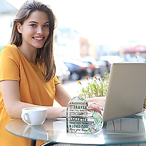 Inspirational Gift for Women Acrylic Encouragement Gift Cheer up Gifts Inspirational Office Desk Decor Inspirational Quotes Keepsake Sunflower Decoration for Home Office Room Table (Fresh Heart)