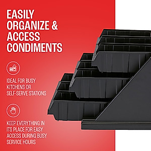 Cambro 9RS9110 Organizer Versa Pack 9 Bin Black Case of 1