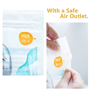 ECOOPTS 12 Count Microwave Steam Sterilizer Bags Reusable Micro-Steam Bags for Baby Bottles and Breast Pump Sterilizer Parts Microwave Steam Bags