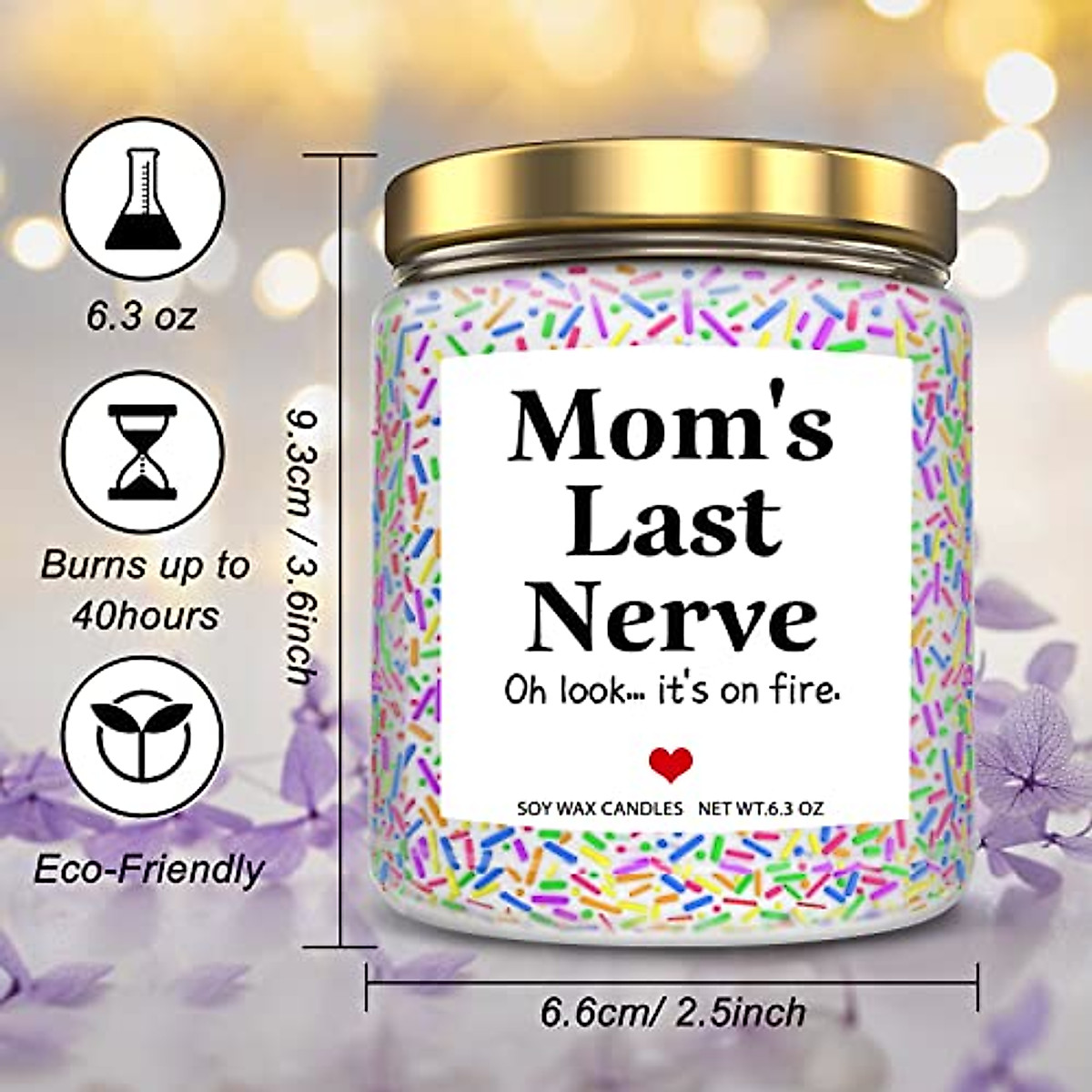 Gifts for Mom Birthday Gifts for Mom Women from Daughter Son Unique Novelty Funny Clove Scented Soy Candle Mom Gifts for Women New Mom Gifts Mothers Day Thanksgiving Presents Moms Last Nerve