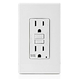 Leviton GFWR1-W Self-Test SmartlockPro Slim GFCI Weather-Resistant Receptacle with LED Indicator, 15 Amp, White